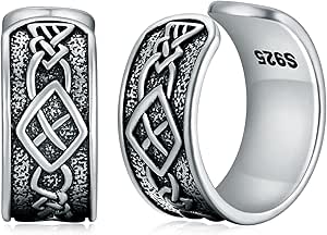 Amazon.com: Viking Ear Cuffs for Men 925 Sterling Silver Celtic Ear ...