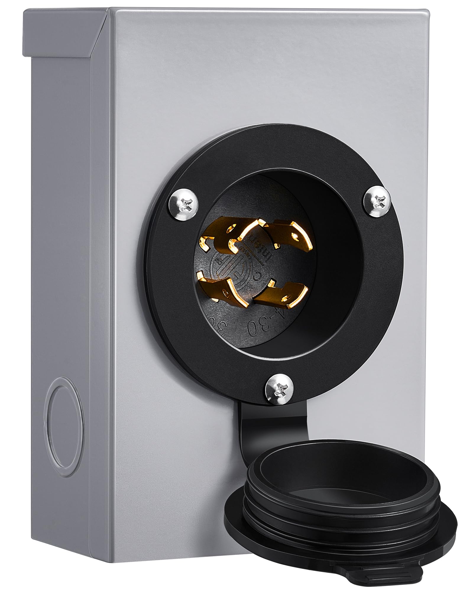 Snapklik.com : 30 Amp Generator Inlet Box, NEMA L14-30P Power Inlet Box ...