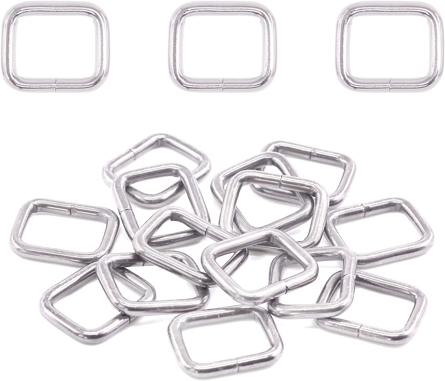 Amazon.com: Swpeet 60Pcs 5/8 Inch - 15mm Sliver Metal Rings Metal ...