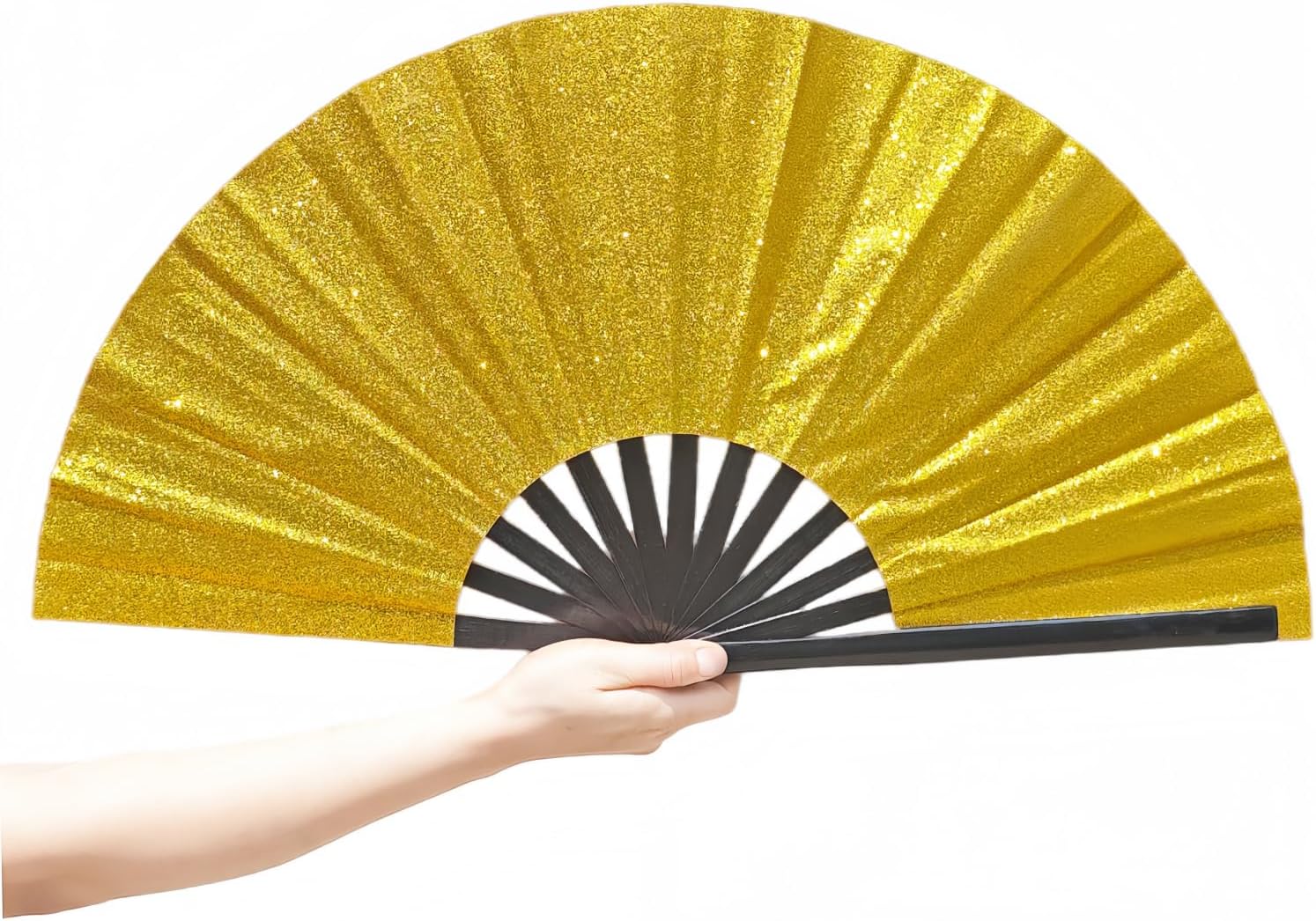 Amazon.com: Fans for Line Dancing, 13.5inch Gold Folding Fan. Chinese ...