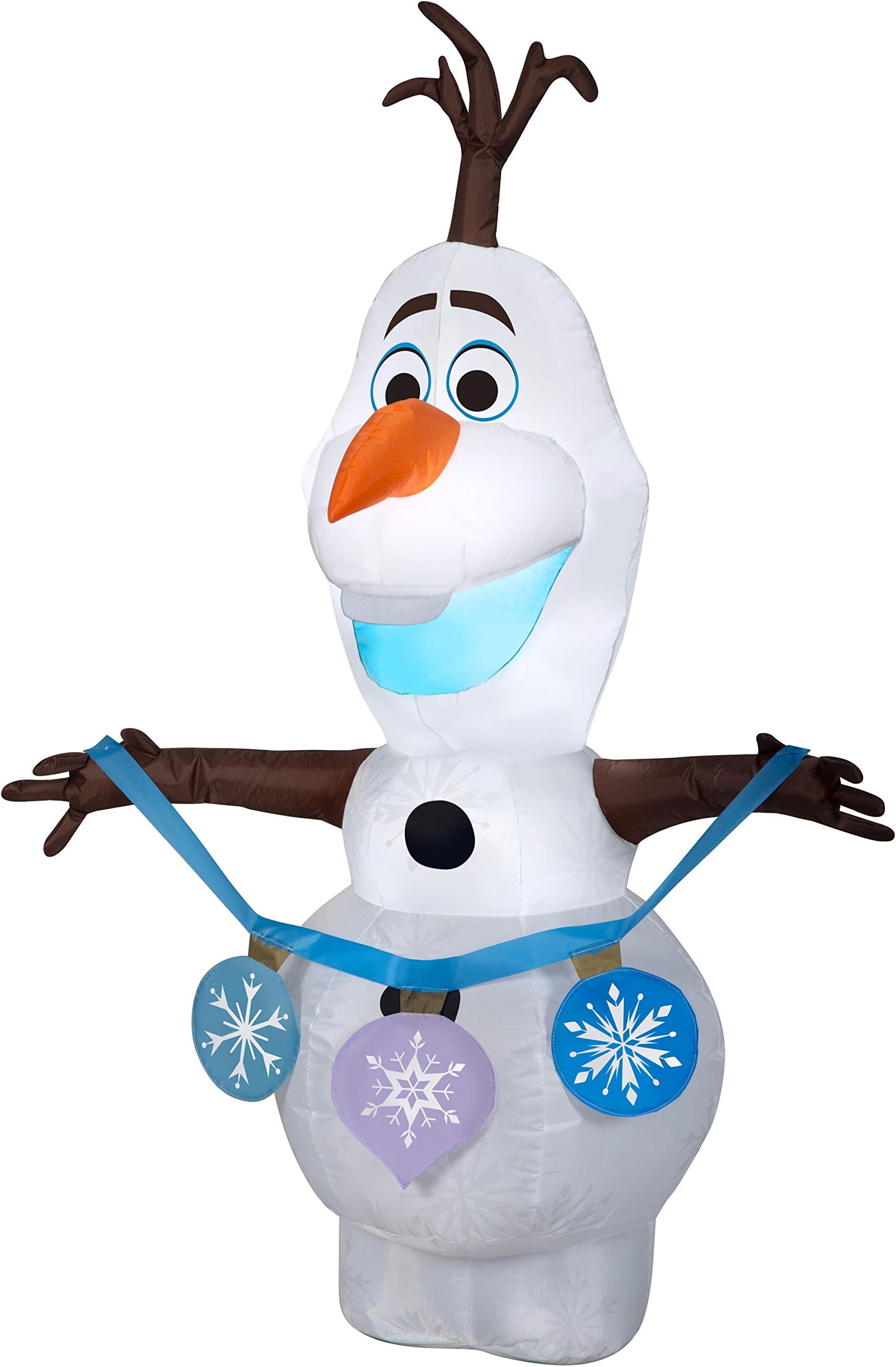 Amazon.com: Gemmy 4ft Airblown Inflatable Olaf Holding Christmas Tree ...