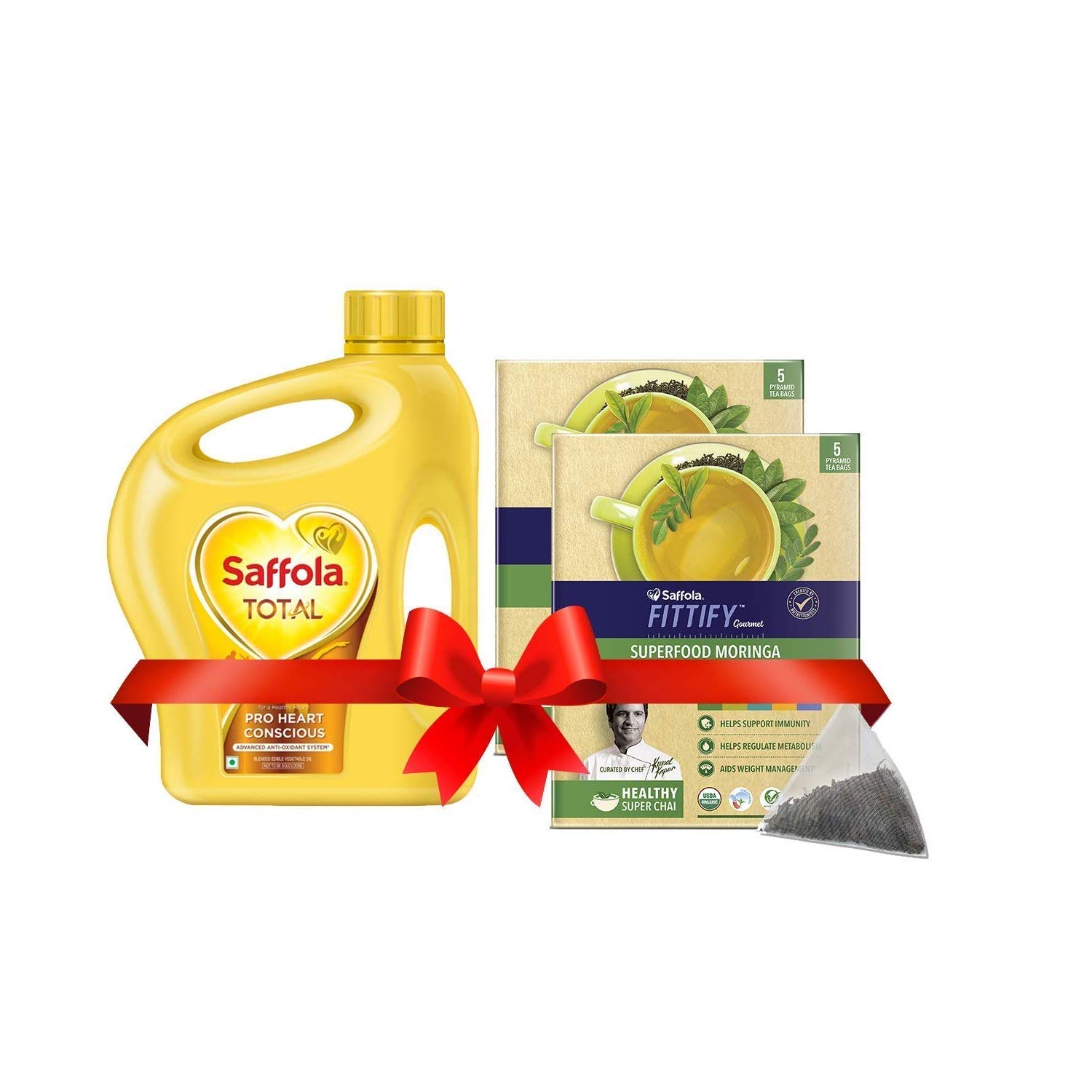 Saffola Total Pro Heart Conscious Edible Oil, 2 L Jar with Free Saffola ...