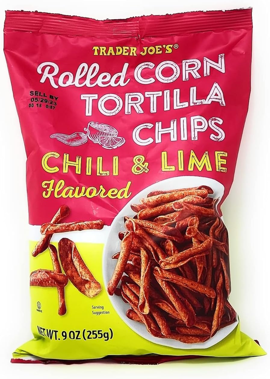 Amazon.com: Trader Joe's Rolled Corn Tortilla Chips, Chili & Lime ...