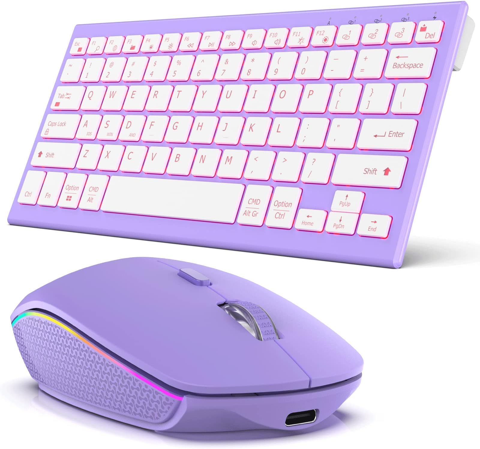 Amazon.com: Wireless Keyboard and Mouse Backlits, Slim Portable ...