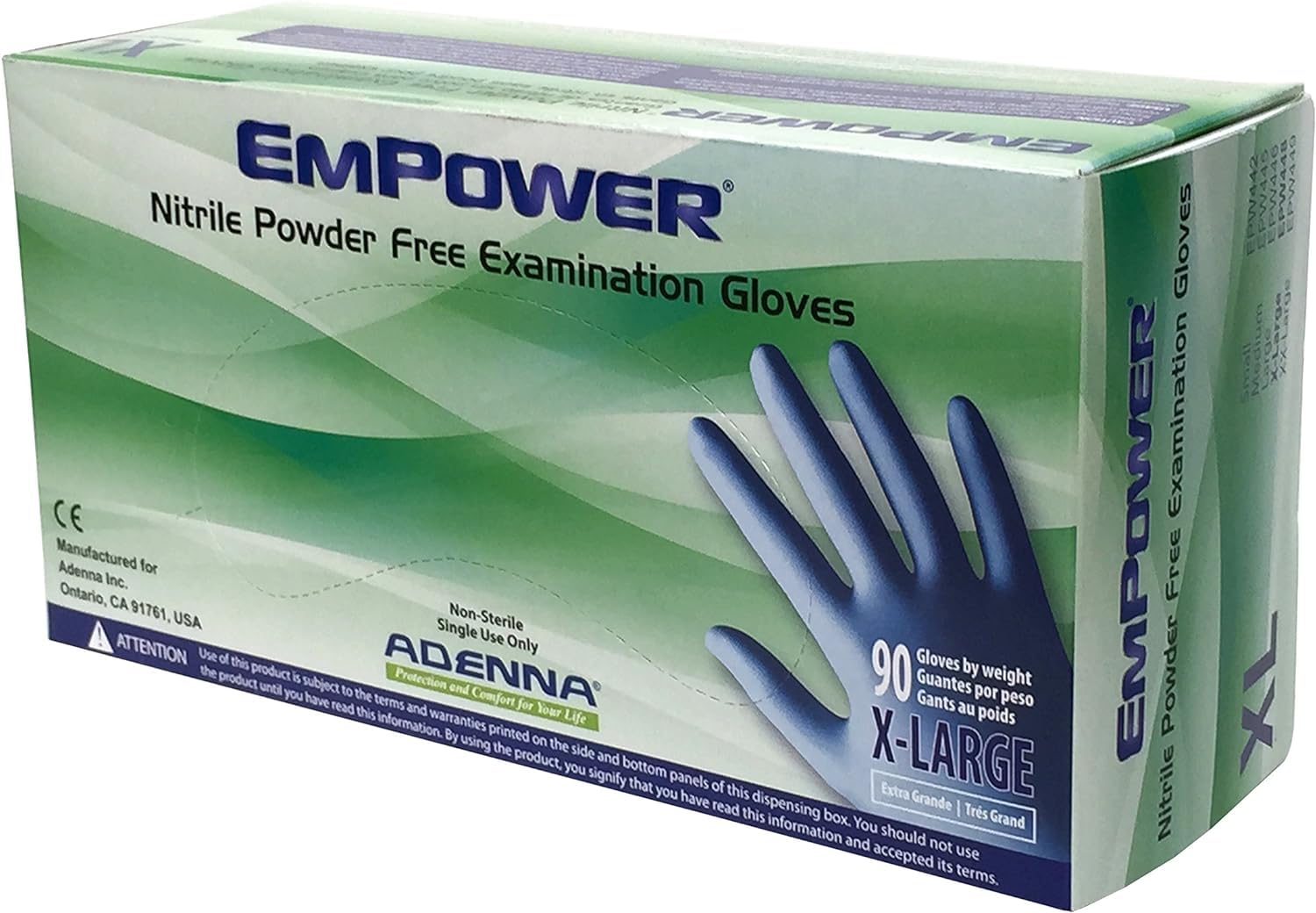 Snapklik.com : Adenna EPW448 Empower 8 Mil Powder-Free Nitrile Exam ...