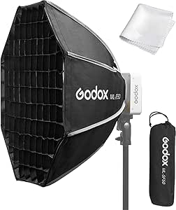 Amazon.com : Godox ML100Bi ML-SF50 Octagon Softbox, 50cmX50cm/19 ...