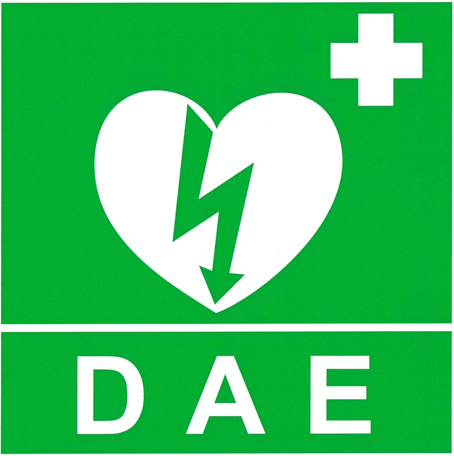 CARTELLONISTICA ADESIVA SEGNALETICA FRONTALE PER DEFIBRILLATORE DAE ...