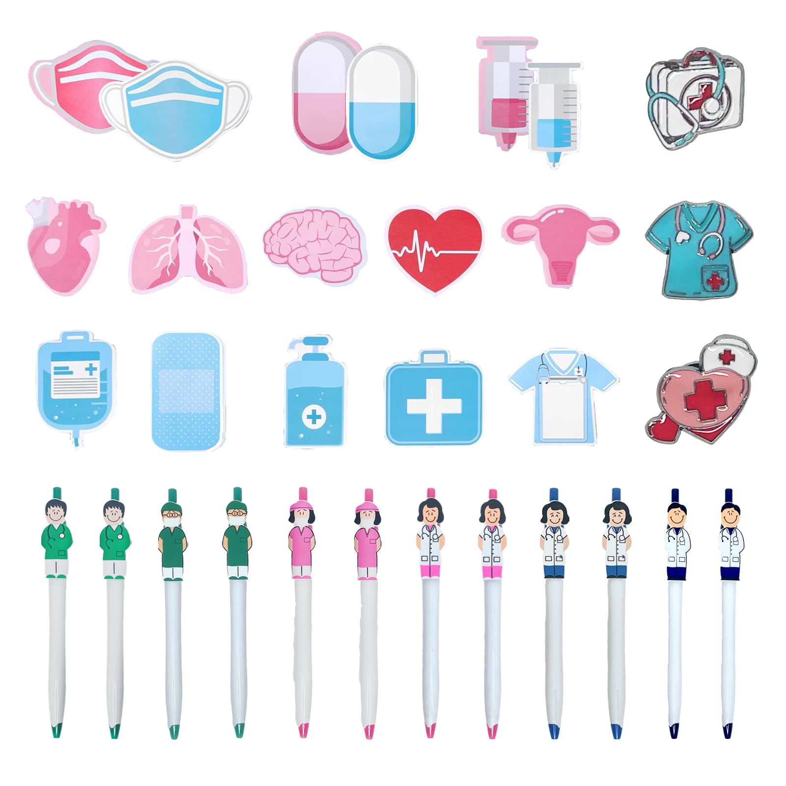 Amazon.com : 31 Pcs Nurse's Week Gift Set: Sticky Notes, Pen, Pins ...