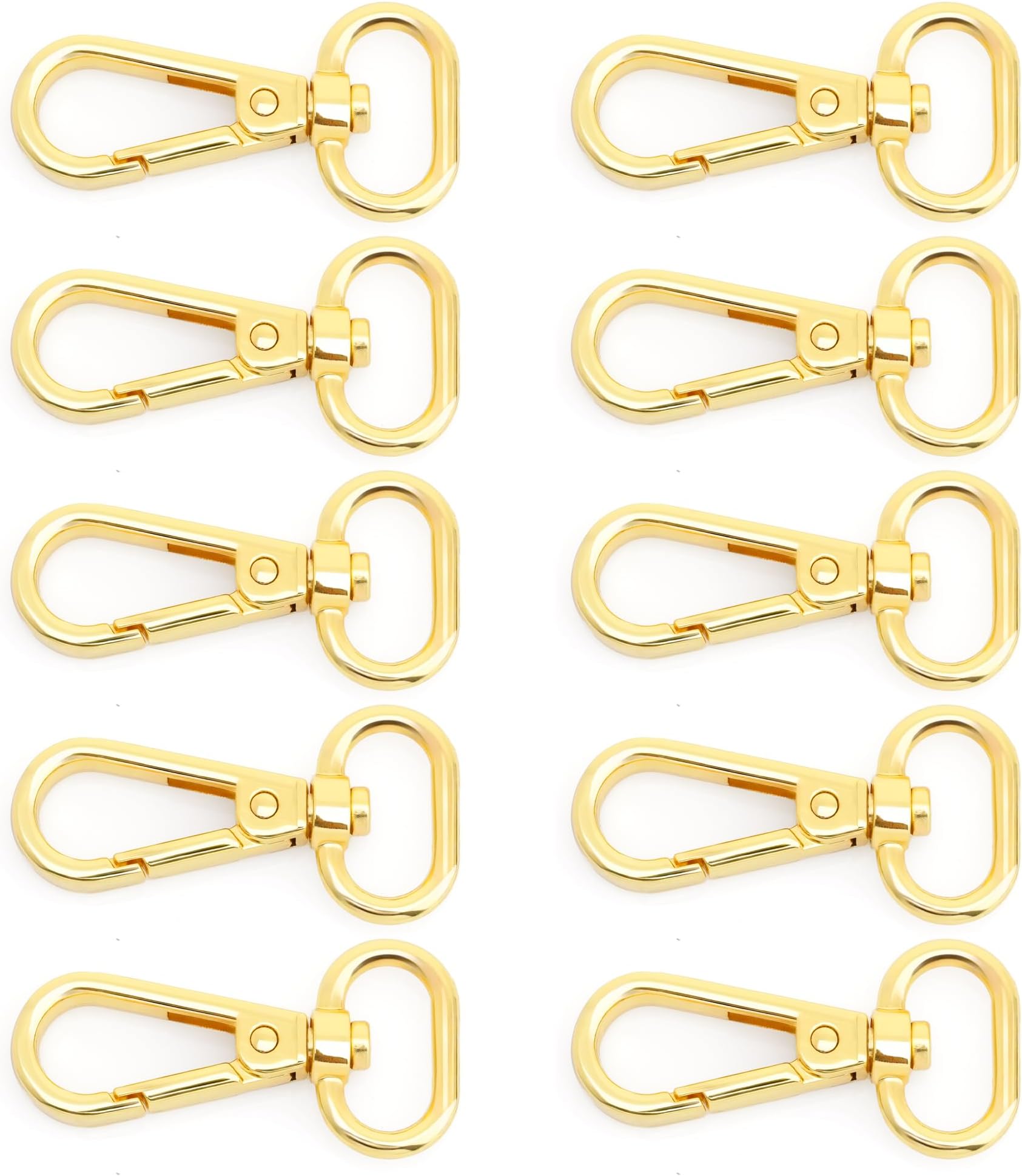 Amazon.com: CRAFTMEMORE 10 Sets Gold Finish Snap Hook Lobster Clasp ...