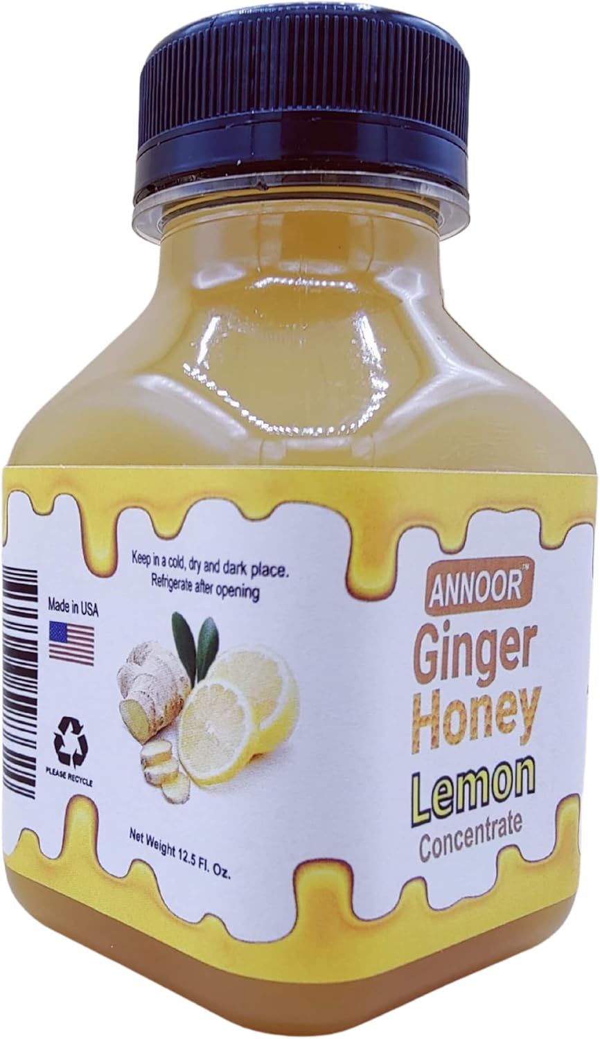 Amazon.com: Ginger Lemon & Honey Concentrate Juice by Annoor |8.5 Fl Oz | NFC | No pulp. Easy to ...