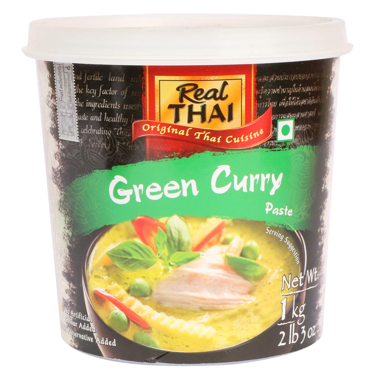 Real THAI Original Thai Cuisine Green Curry Paste Jar, 12 X 1 kg ...