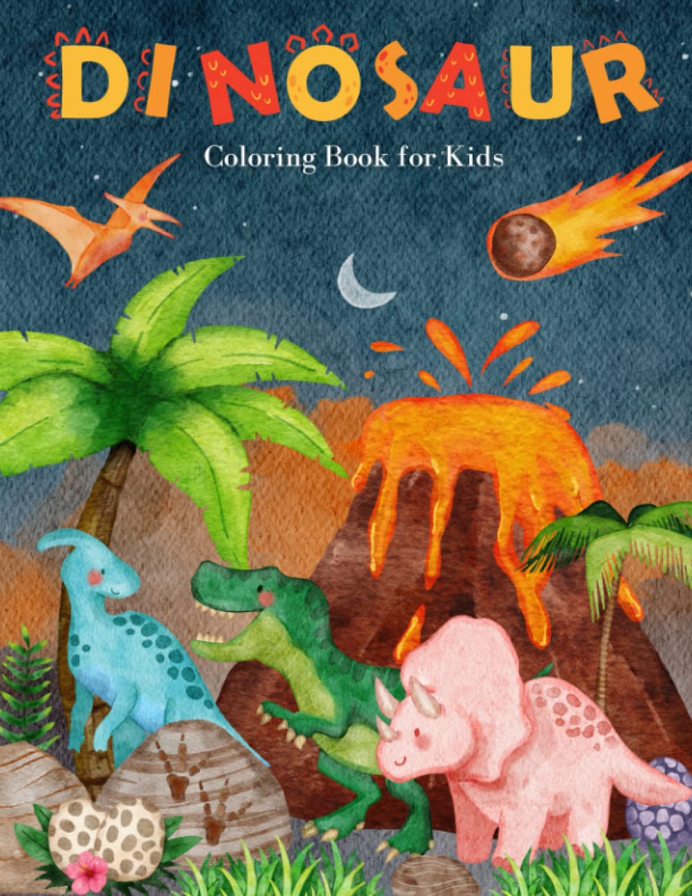 Dinosaur Coloring Book for Kids: 40 Prehistoric Coloring Pages of ...