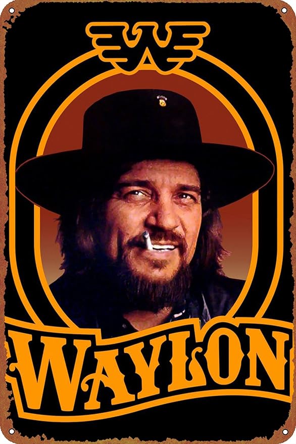 Amazon.com : Waylon Jennings Country Poster Metal Plaque Tin Sign ...