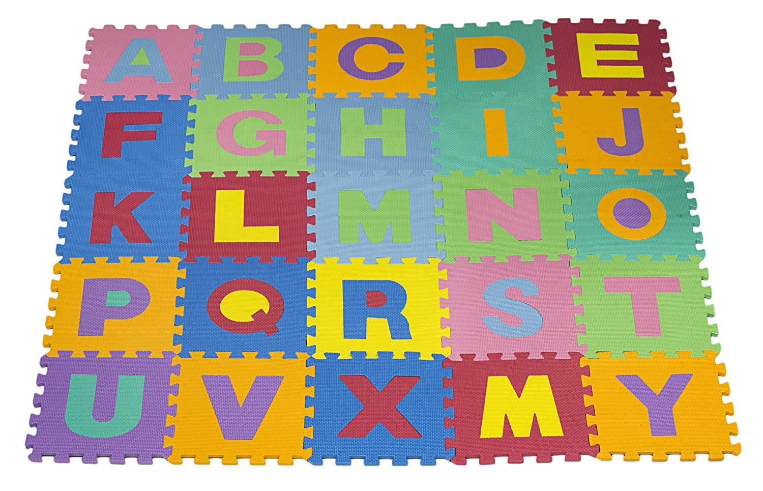 IRIS Kids Multicolored Alphabet Puzzle Play Mat - Soft and Safe EVA ...