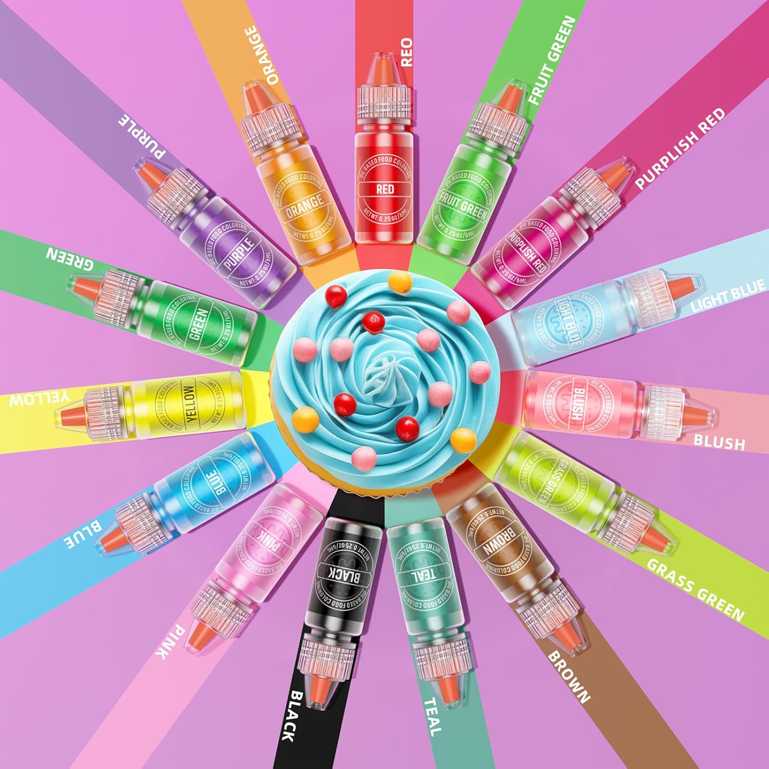 18 colorantes alimentarios en gel + 15 colorantes alimentarios al óleo ...