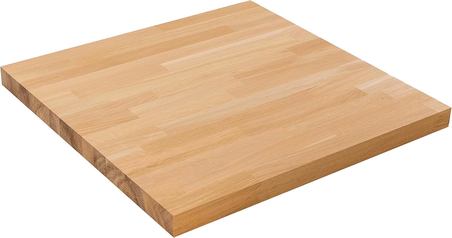 domli Solid Wood Oak Table Top | 600m x 600mm x 40mm | Top Grade ...
