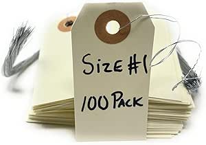 Amazon.com : Valchemist Manila Tags with Attached Metal Wire Heavy Duty ...