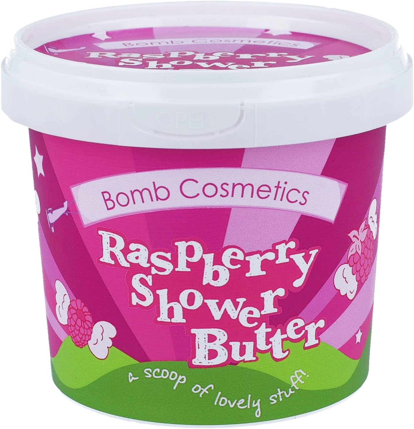 Bomb Cosmetics Raspberry Blower Cleansing Shower Butter 320g (Packaging ...