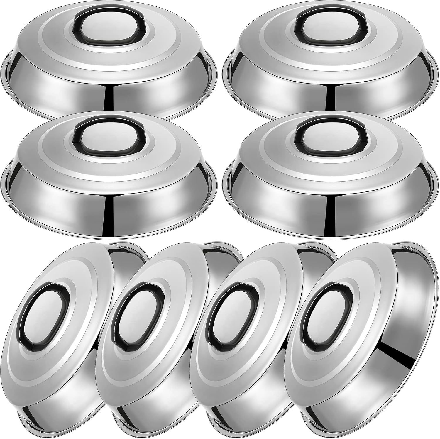 Amazon.com : 8 Pack Cheese Melting Dome 12 Inch Metal Steam Basting ...