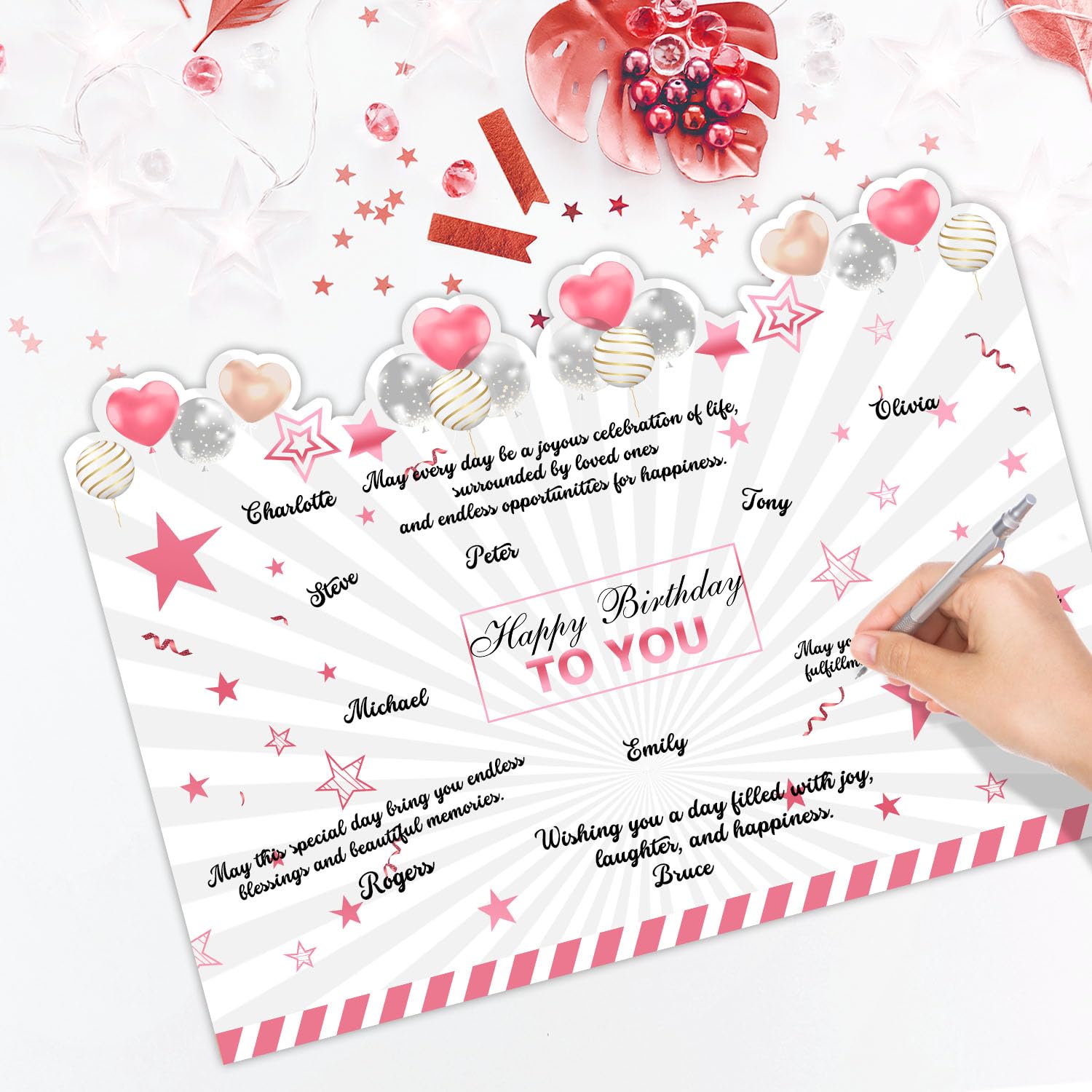 Snapklik.com : 40th Birthday Large Greeting Card, 1984 Black Pink Happy ...
