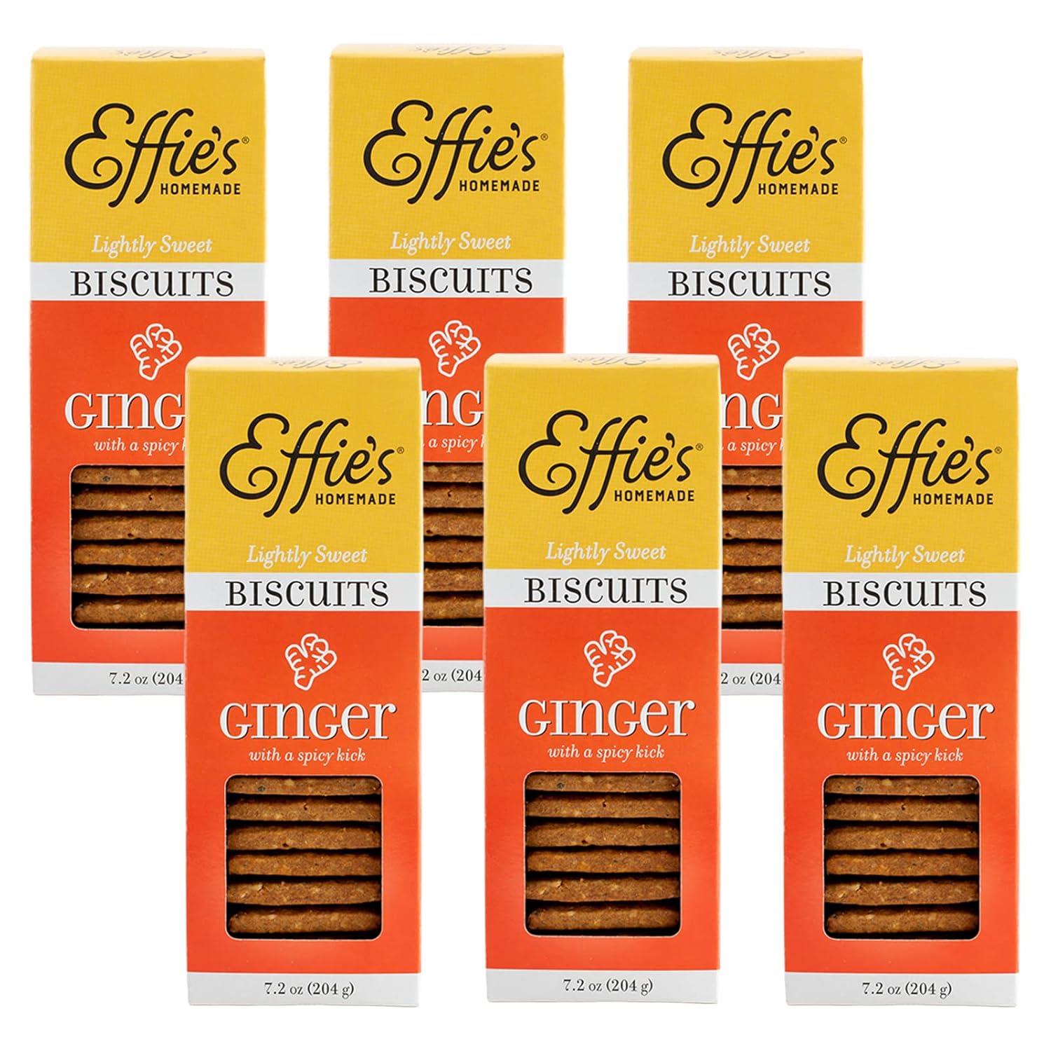 Amazon.com: Effie's Homemade Biscuits - Ginger - 6 Pack : Grocery ...