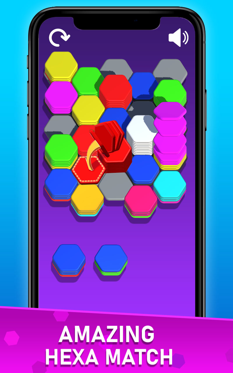 Sort Hexa Blocks: Merge Hexa Puzzle Color Matching Game:Amazon.com ...