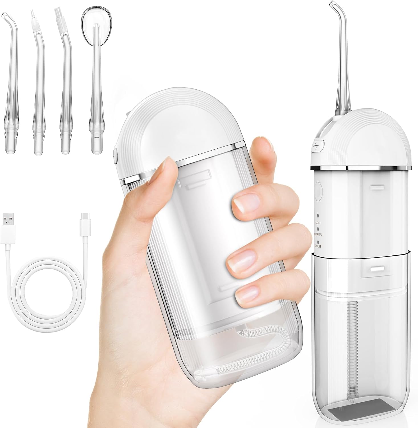 Qunler Water Flossers for Teeth Cordless: Mini Water Flossers with ...