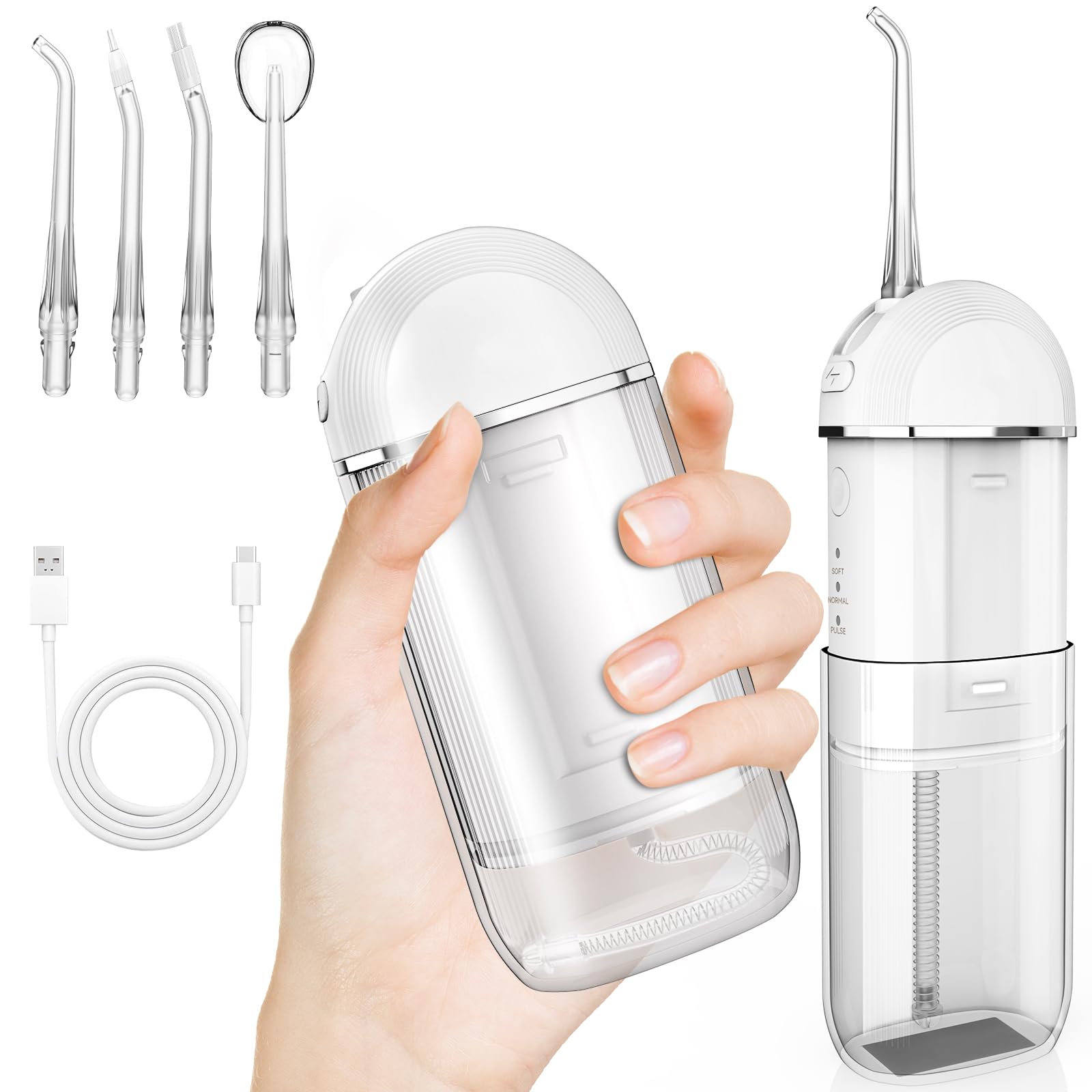 Qunler Water Flossers for Teeth Cordless: Mini Water Flossers with ...