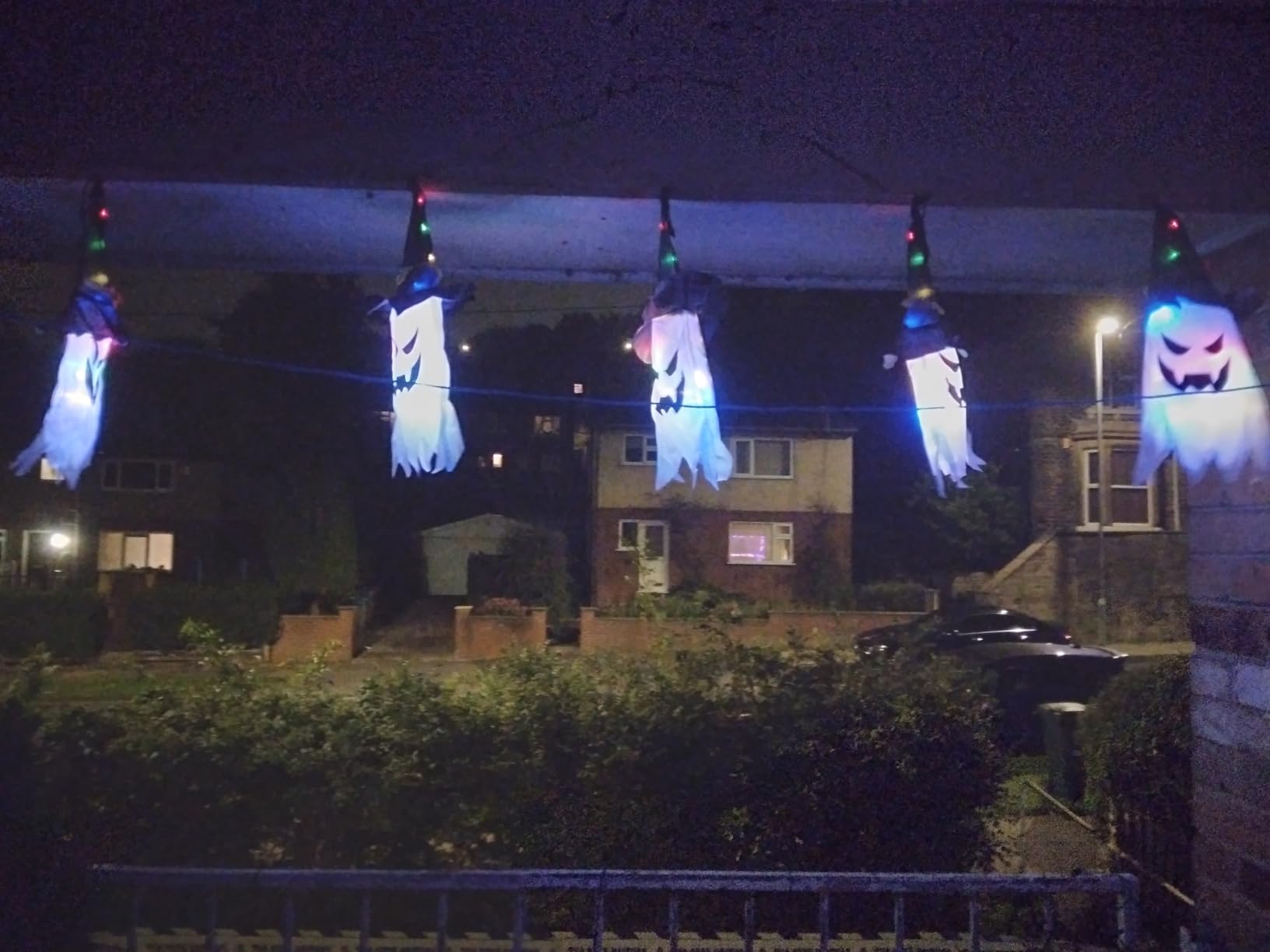 Halloween Decorations|Flying Ghost Hats,with Color LED String Lights, 5 ...