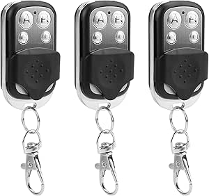 3 Pcs 433MHz Copy Remote Opener, Wireless Cloning Key Fob 4 in 1 ...