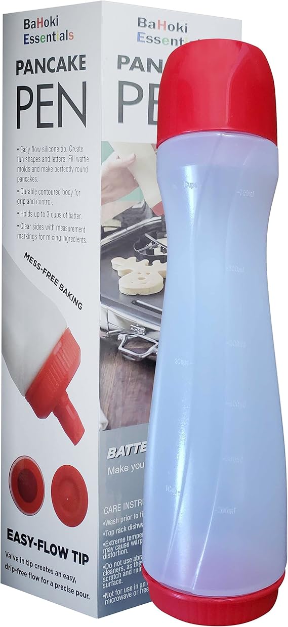 Amazon.com: Bahoki Essentials Pancake Pen - Easy-Squeeze Batter ...