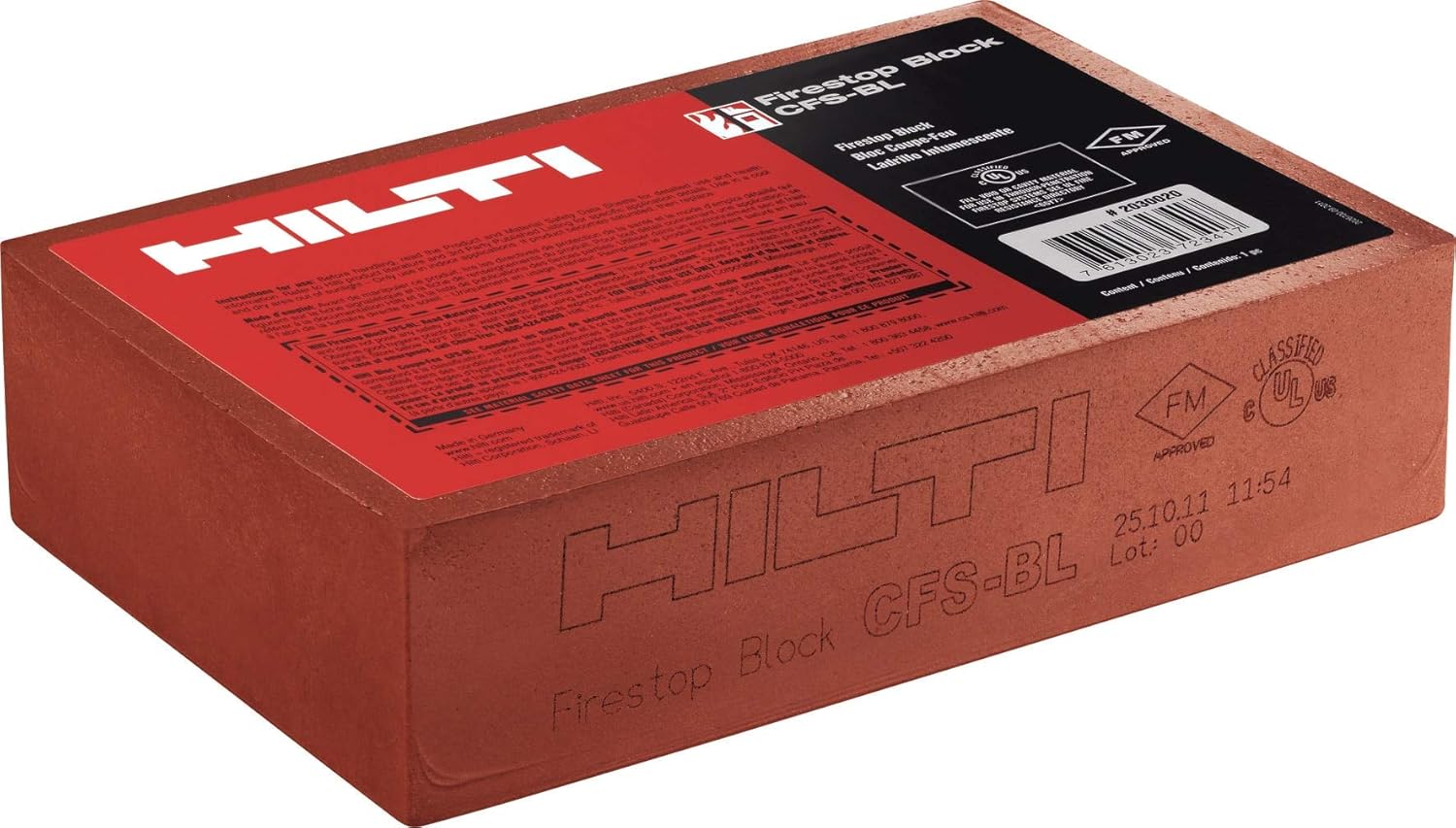 Amazon.com: HIlti 3484119 Firestop Block CFS-BL MC firestop fire ...