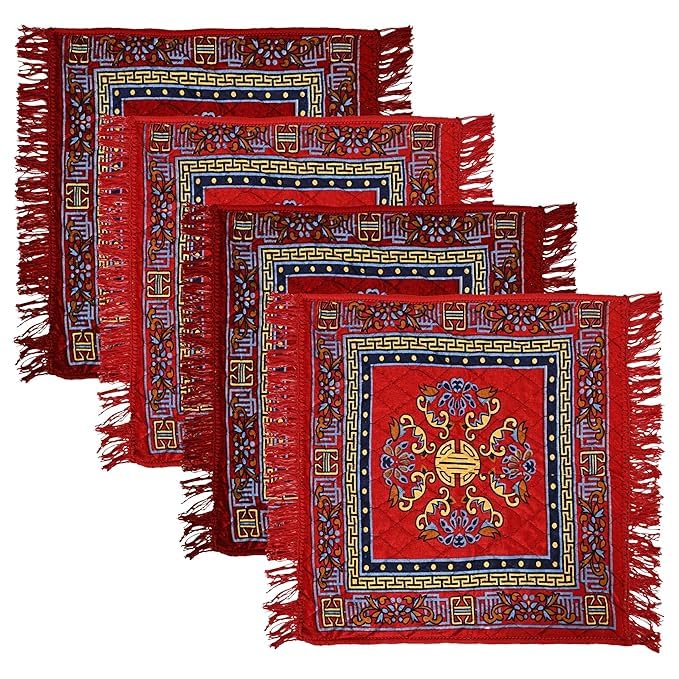 PRAKSHI Pooja Aasan for Mandir | Soft Velvet Meditation Mat for Puja ...