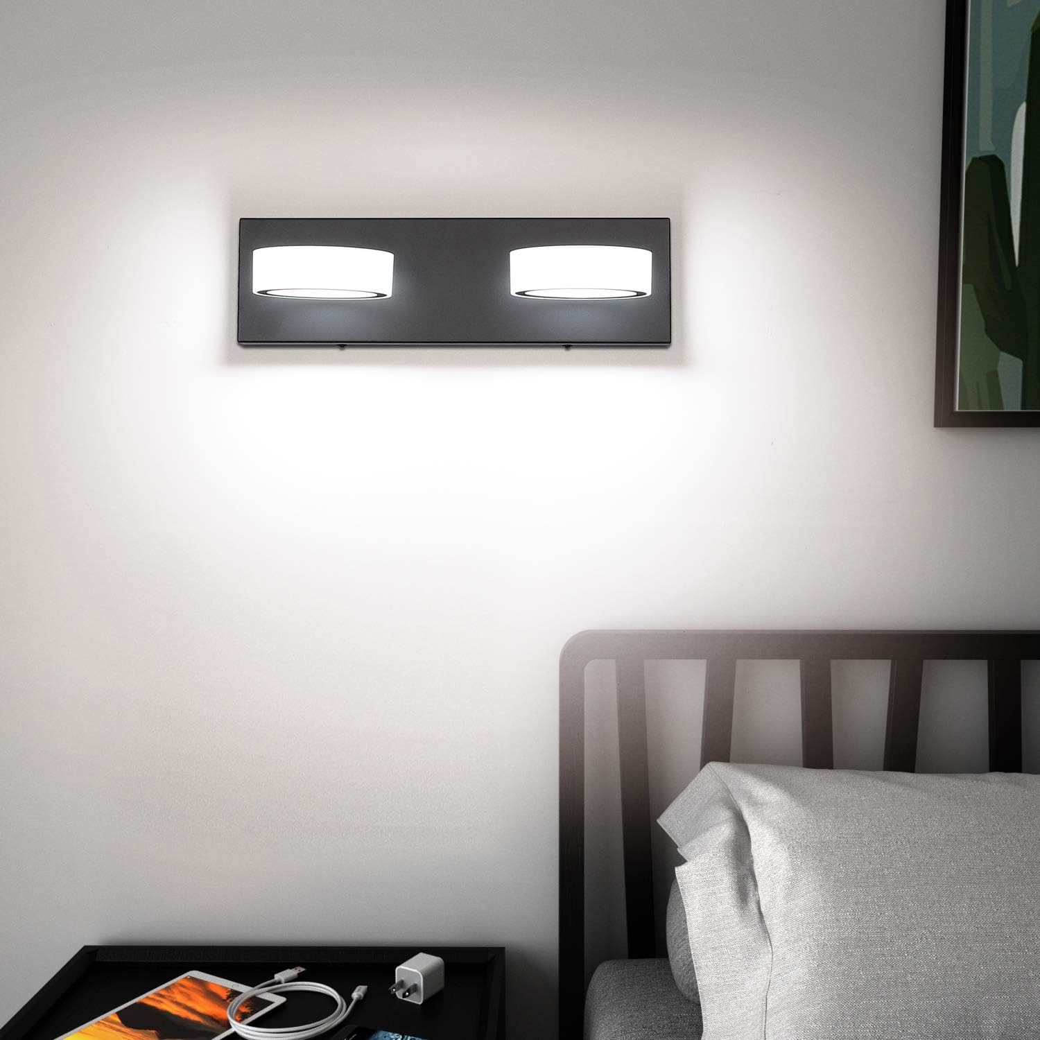 Hottest Sales SOLFART LED Contemporary Bathroom Matt Black Metal Base ...