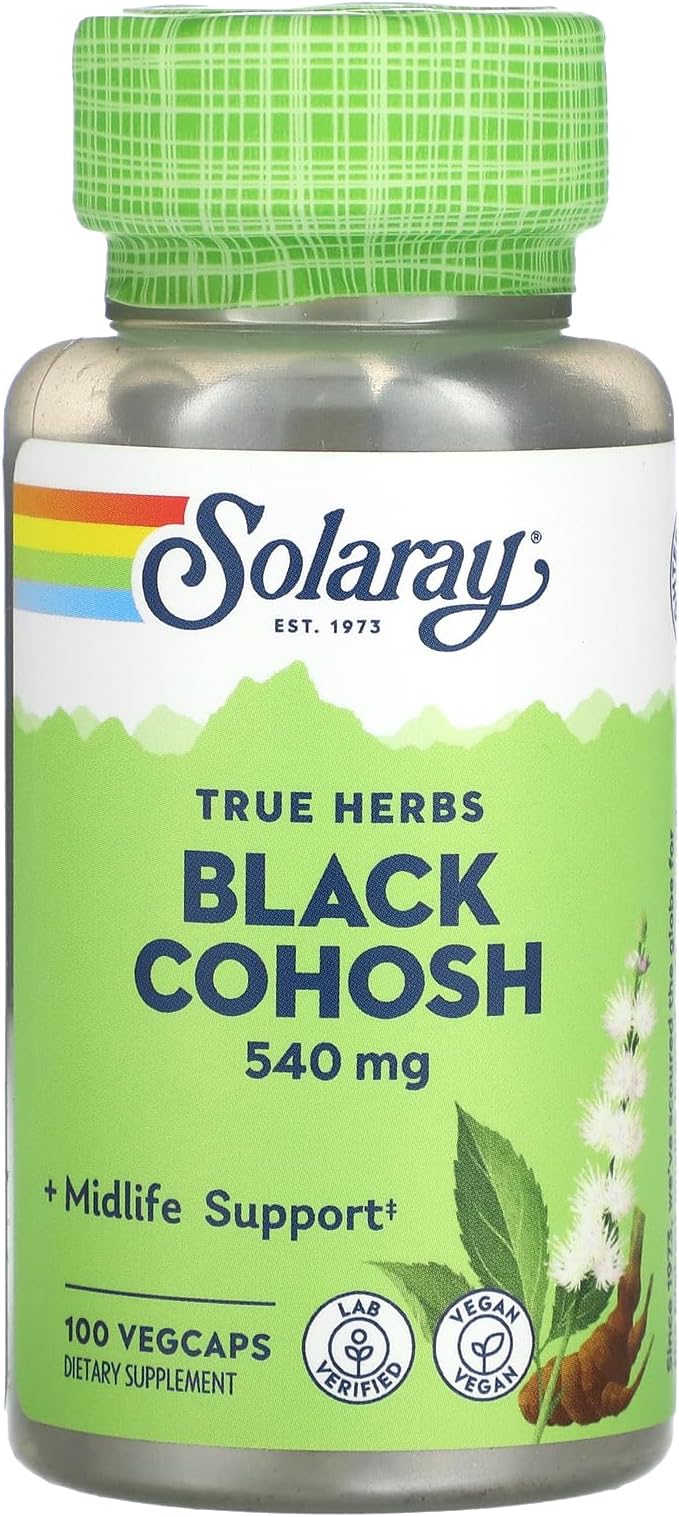 Amazon Solaray True Herbs Black Cohosh 540 Mg 100 Vegcaps