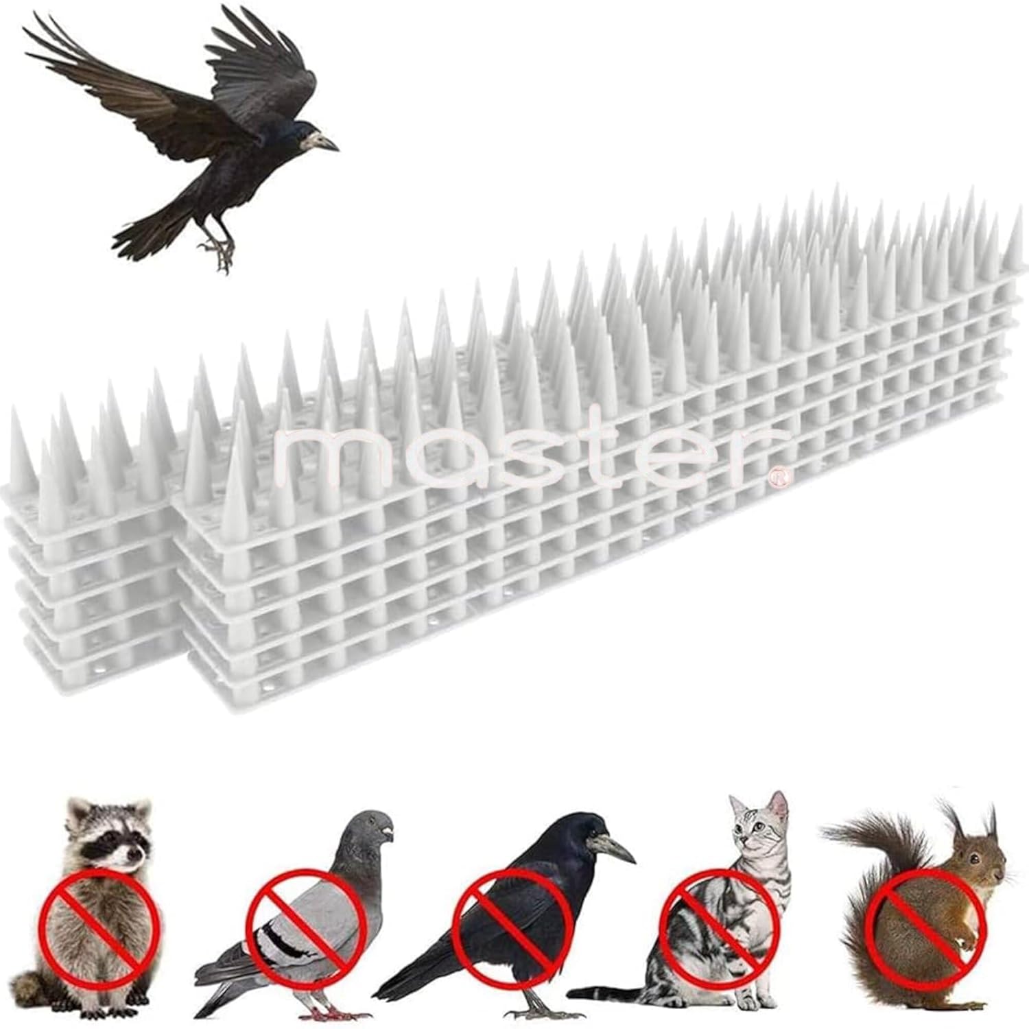 Pigeon Spikes - (White, Pack of 100) Deter Pigeons, Cats, Monkeys ...