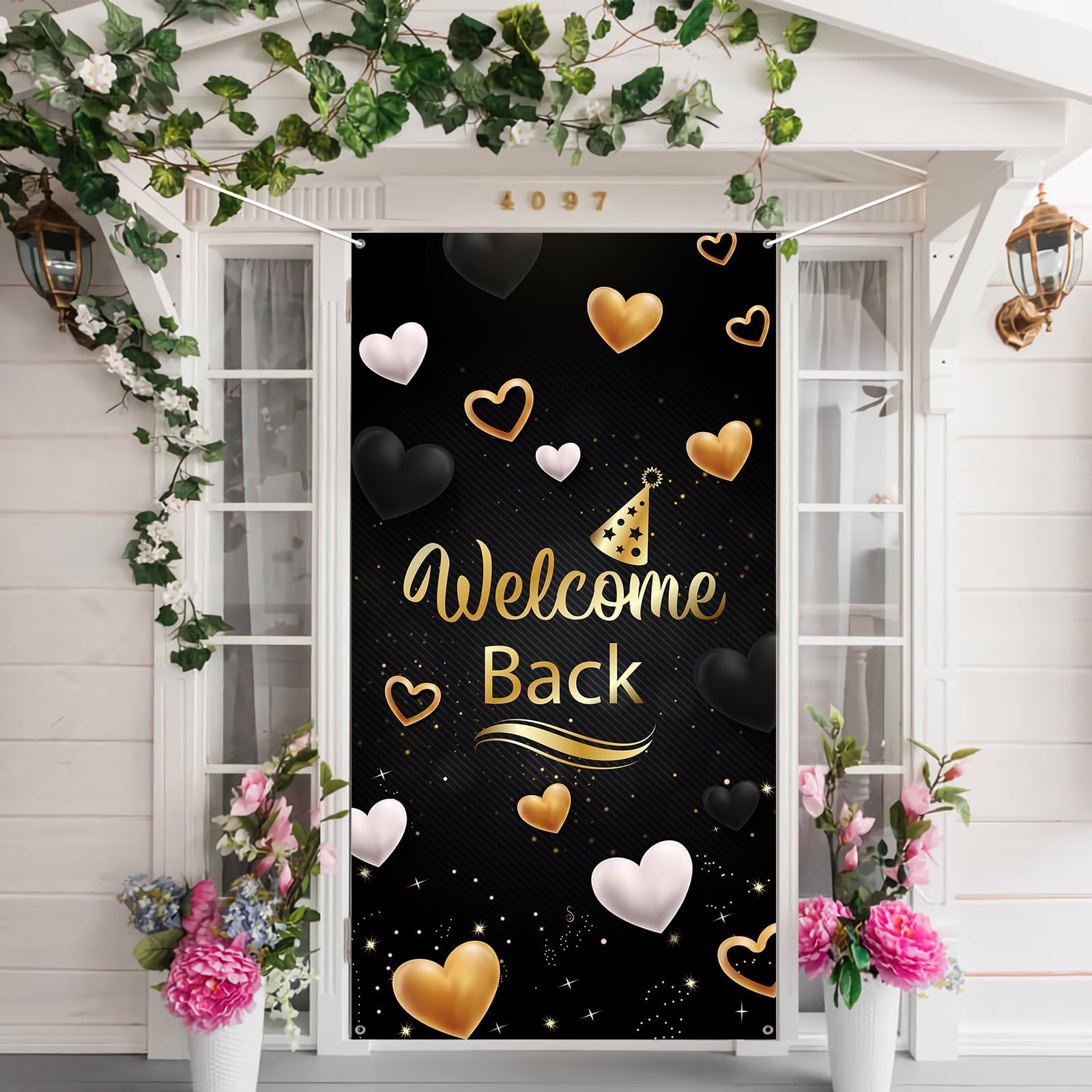 Amazon.com : INNORU Welcome Back Door Banner, Homecoing Returning Party ...