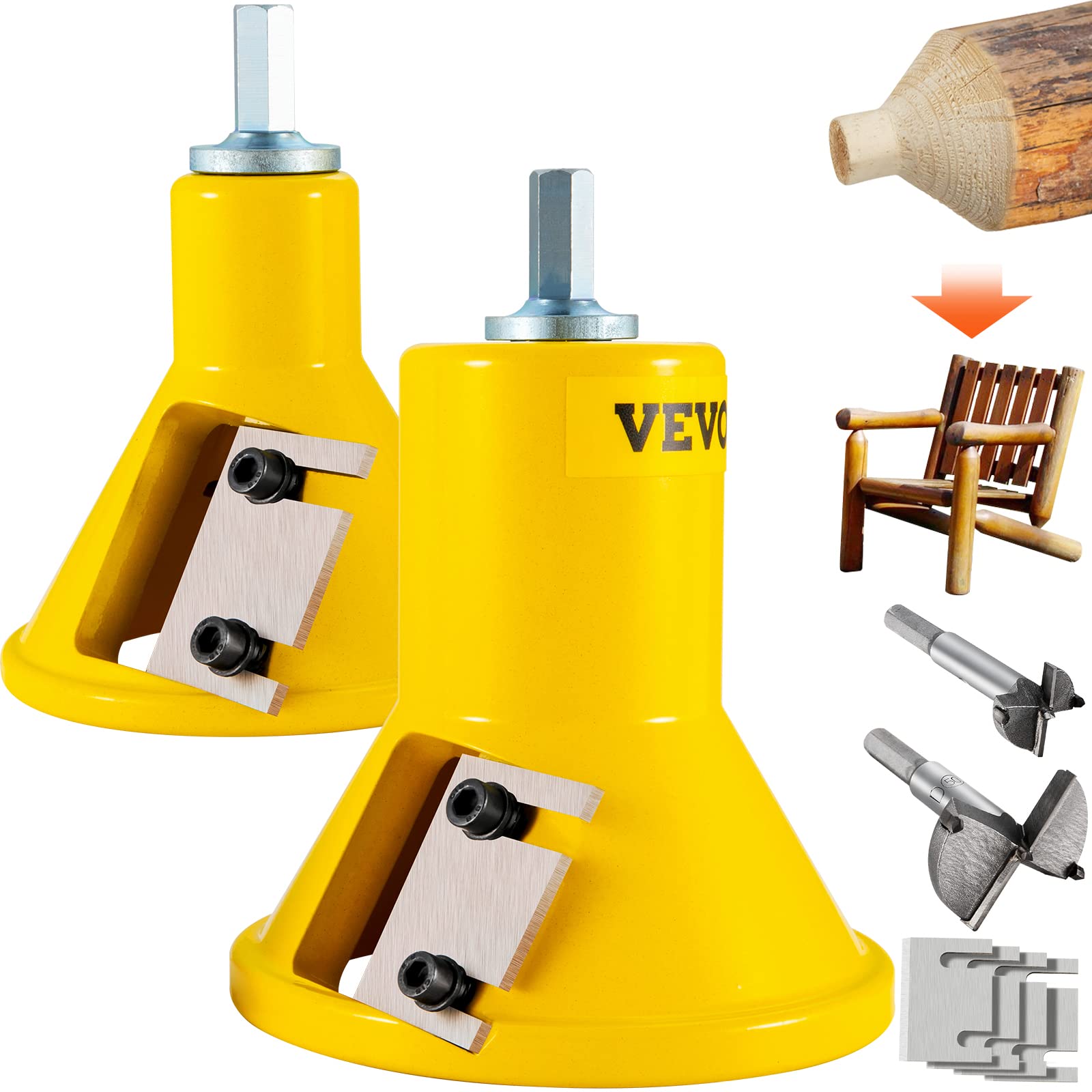 Amazon.com: VEVOR Tenon Cutter, 1"/25.4mm & 2"/50.8mm Diameter, with ...