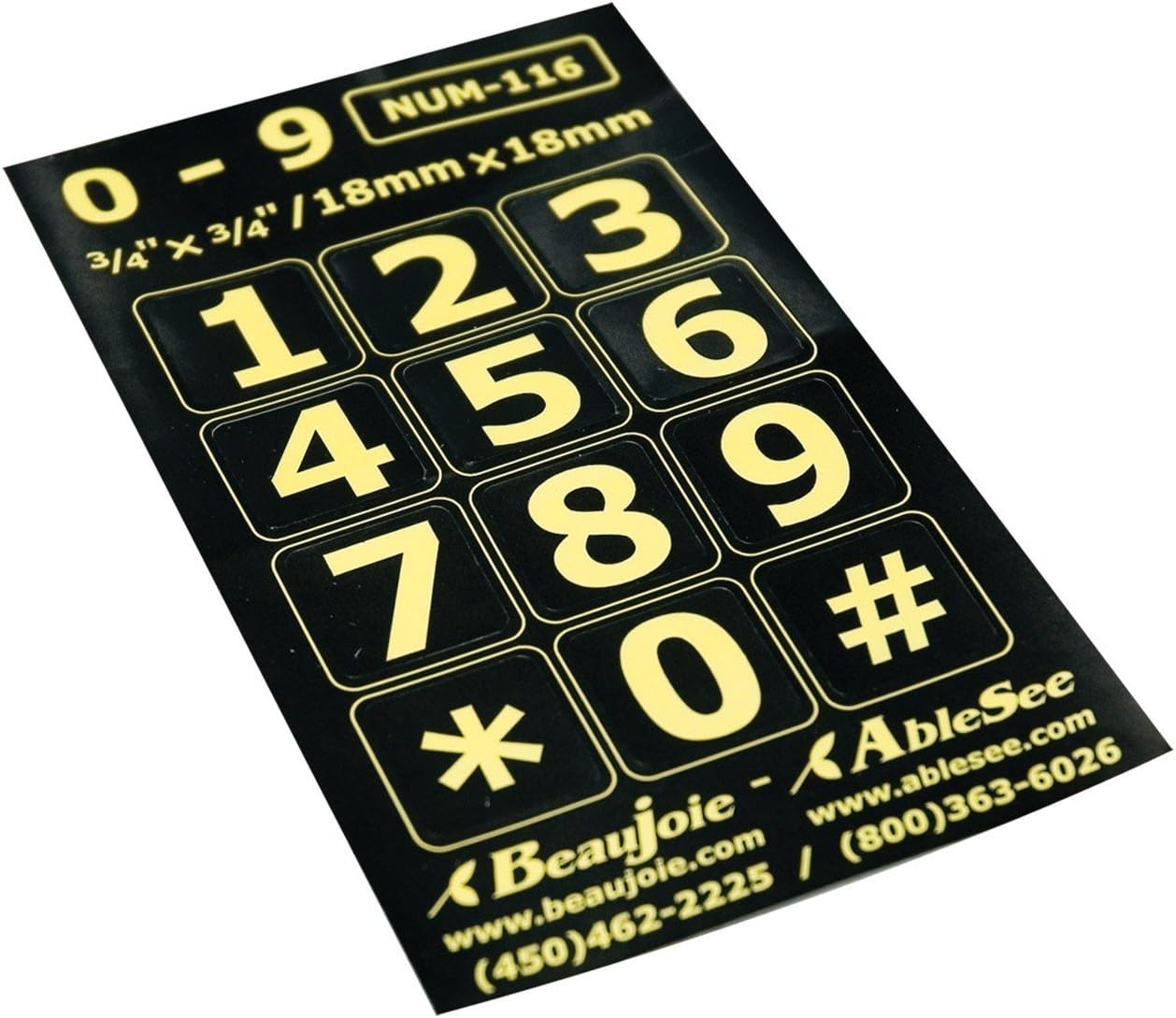 Amazon.com: Telephone Stickers - Black on White - Alphanumeric : Office ...