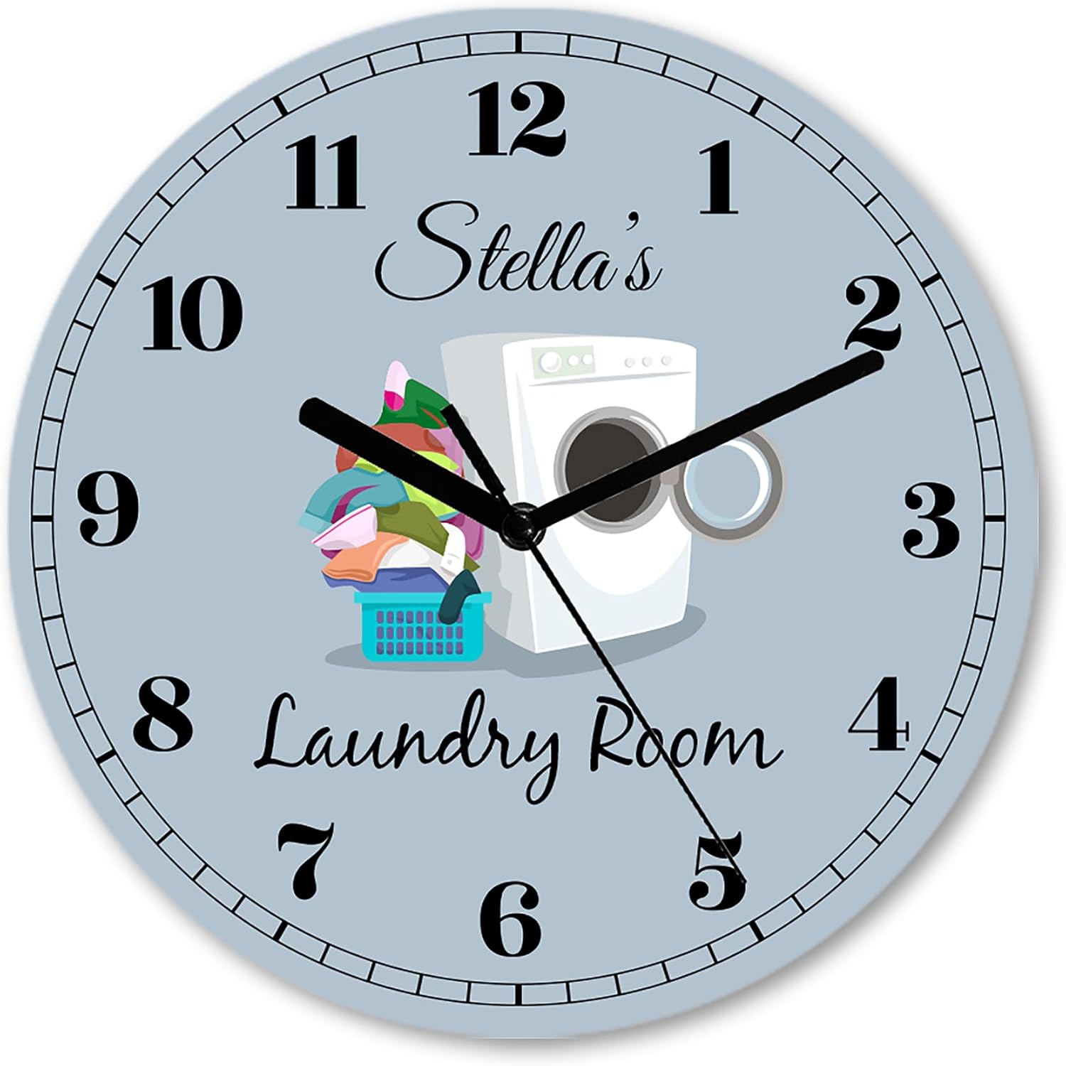 Amazon.com: Laundry Room Wall Clock 11.6 Inch Silent Non Ticking ...