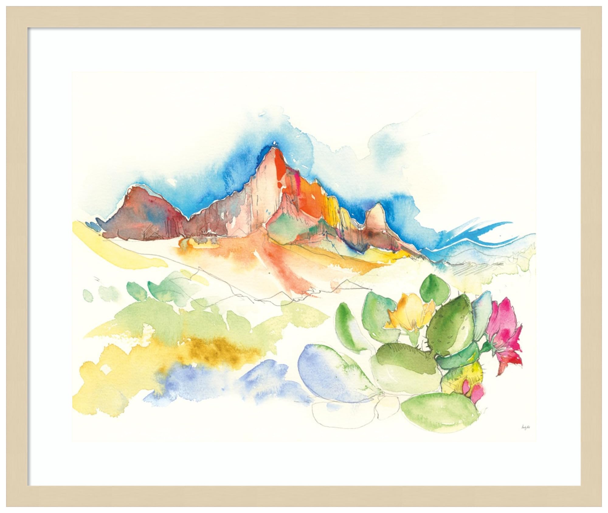 Watercolor Desert Mountains