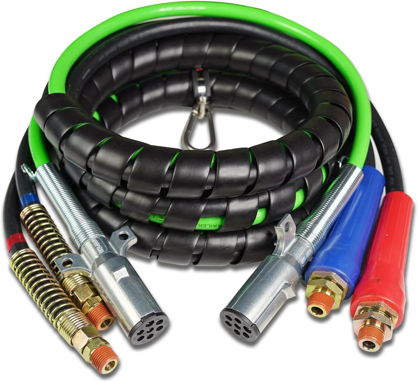 Amazon.com: GREPSPUD 15Ft Coiled Air Brake Hoses Assembly for Semi ...