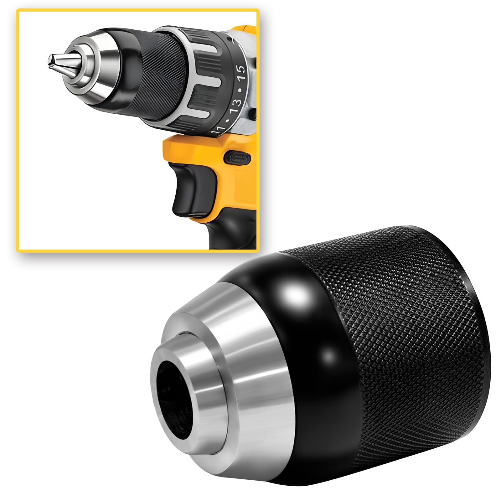 Swimming Workout Fins Keyless Drill Chuck Replacement - Fits DeWalt ...