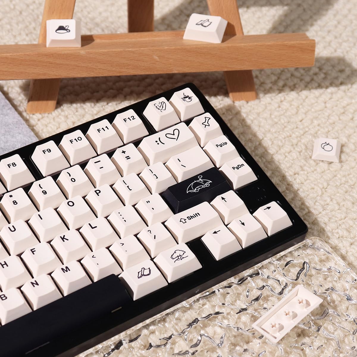Amazon.com: mintcaps 160 Keys Keycaps Beige Keycap Cherry Profile ...