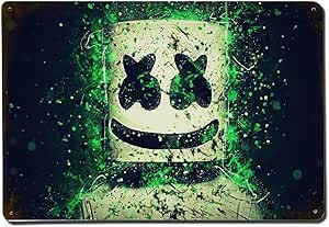 Amazon.com: DJ Marshmello Metal Tin Sign Poster 8”×12” Painting Sign ...