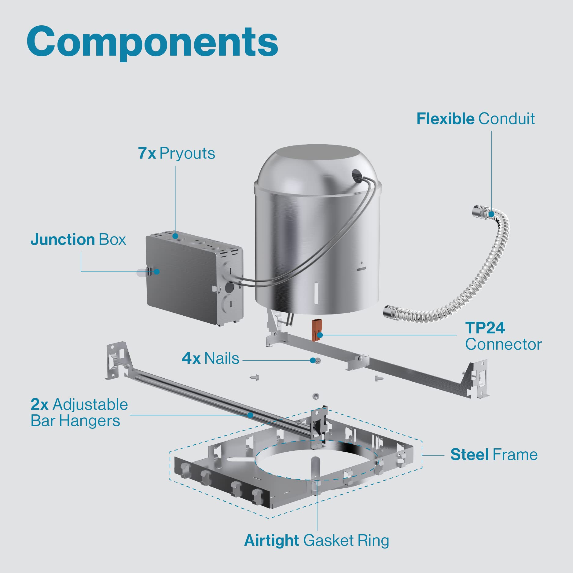 Sunco Lighting 12 Pack 6 Inch Recessed Lighting Housing Can Light New ...