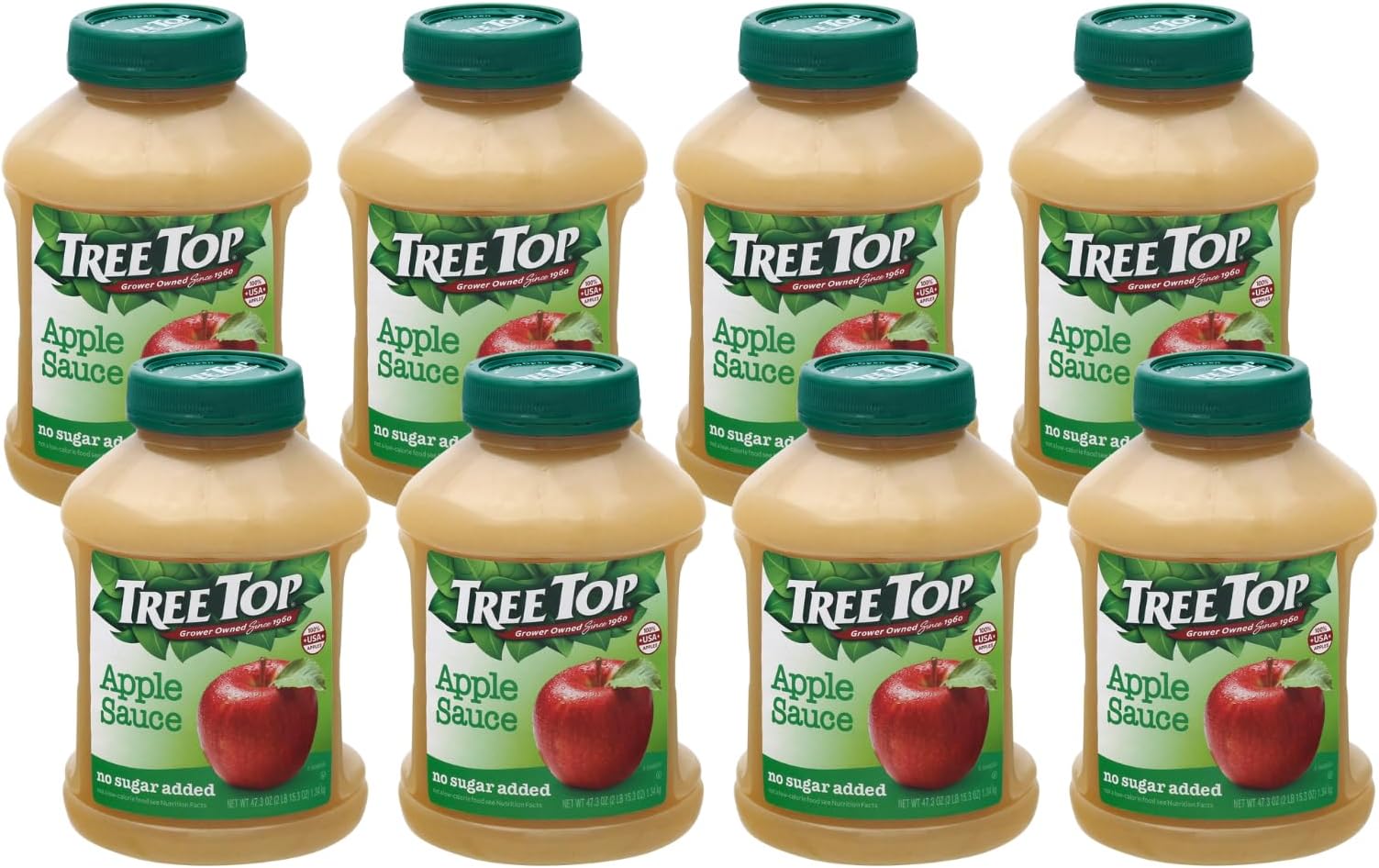 Amazon.com : Tree Top No Sugar Added Apple Sauce, 47.3 Oz (Pack of 8 ...