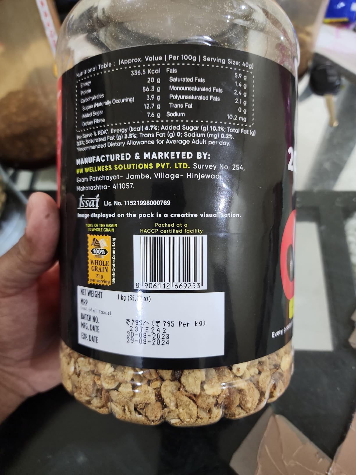 True Elements Protein Muesli 1kg - 20g Clean Protein | With 15% Millets ...
