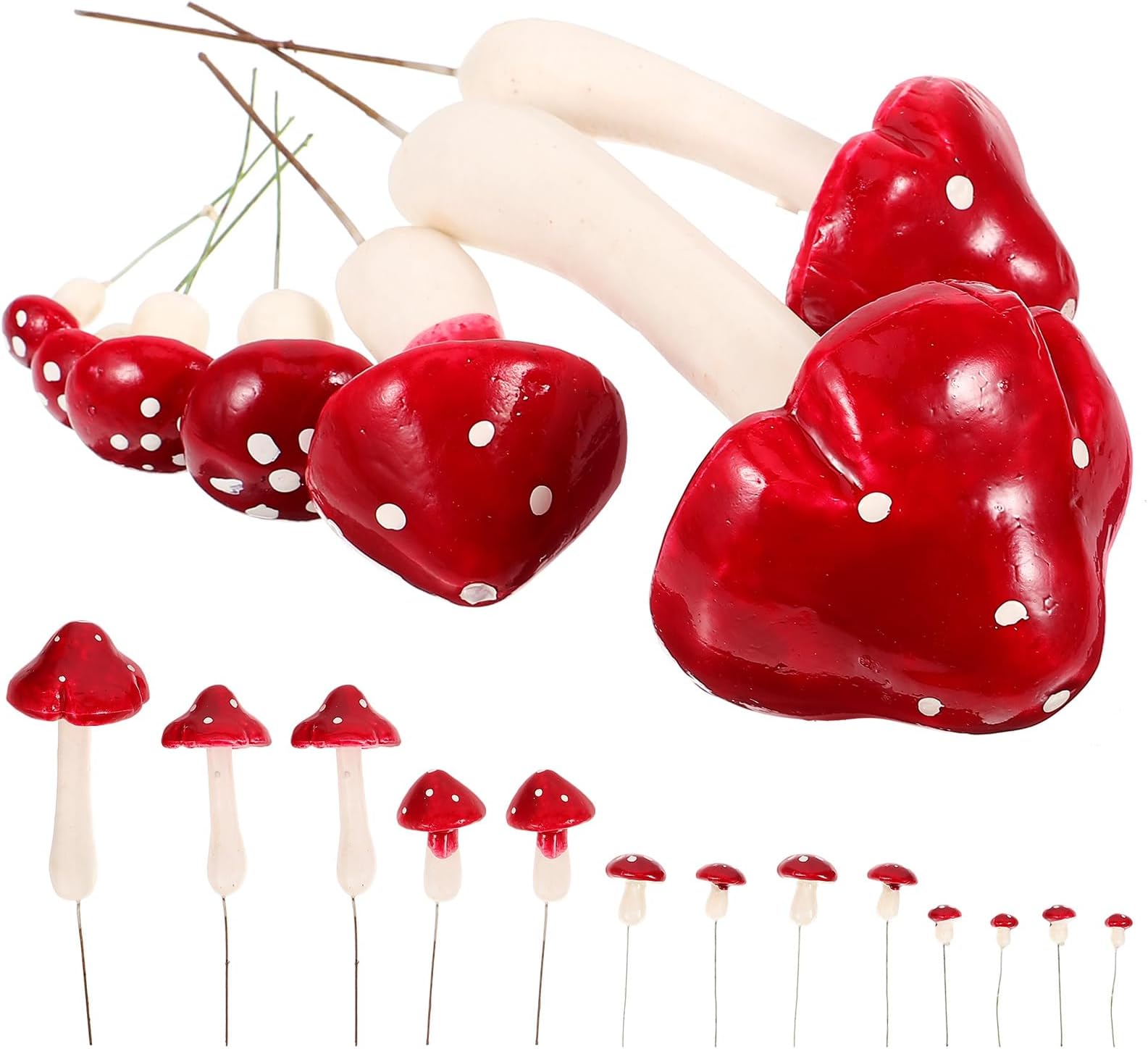 Amazon.com: LOGOFUN 33pcs Fake Mushroom Simulation Foam Mushroom ...