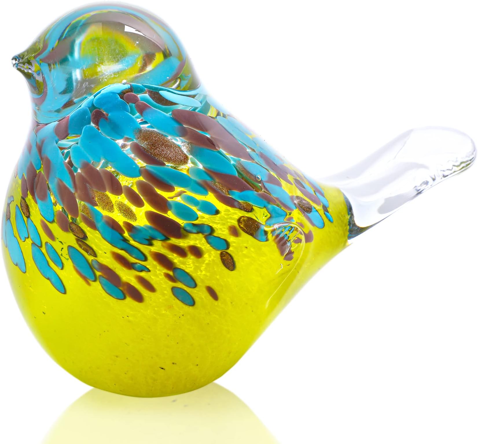Amazon.com: Hophen Art Glass Crystal Couple Bird Figurines Statues ...